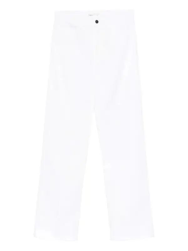 Liviana Conti Button-up Denim Trousers - White