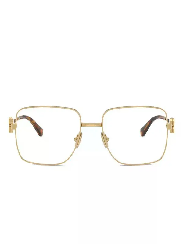 Miu Miu Square-frame Sunglasses - Gold