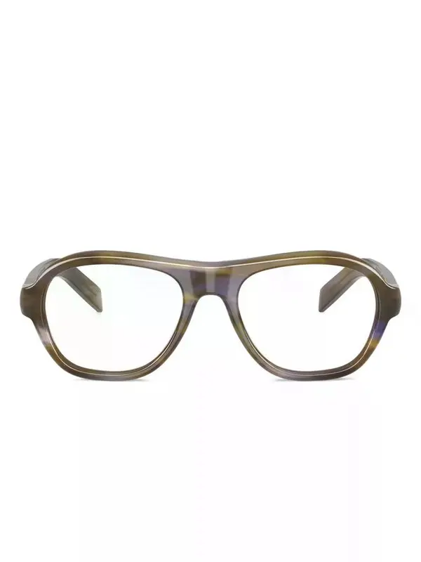 Prada Pilot-frame Glasses - Brown