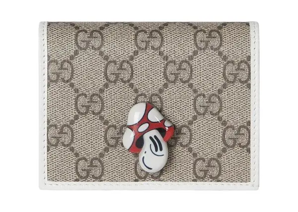 Gucci Mushroom Gg Wallet - Beige Ebony