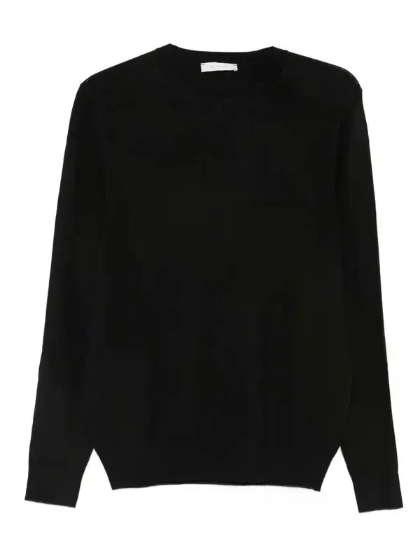 DIKTAT Crew-neck Long-sleeve Sweater - Black