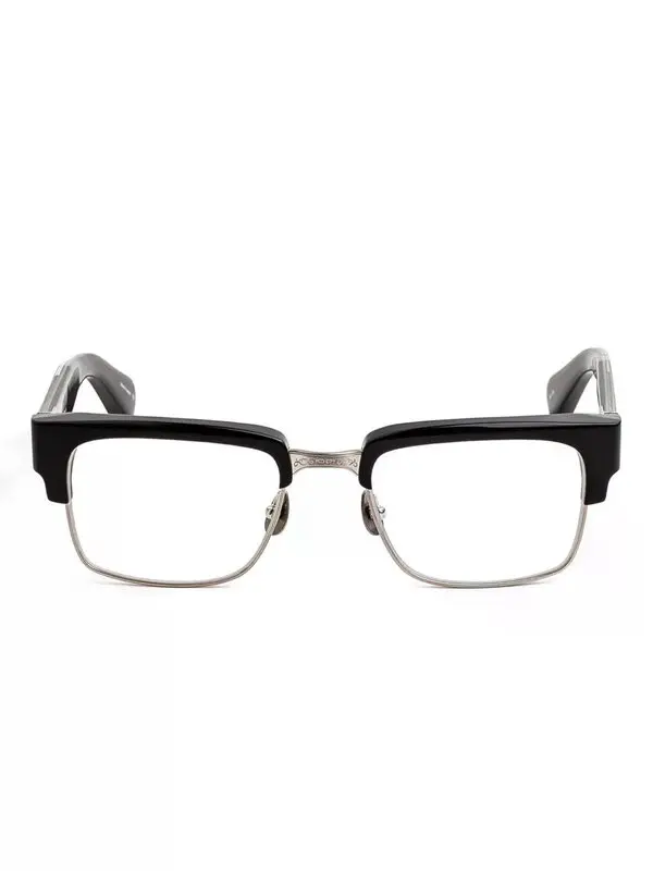 Matsuda Browline Half Rim Eyeglasses - Black