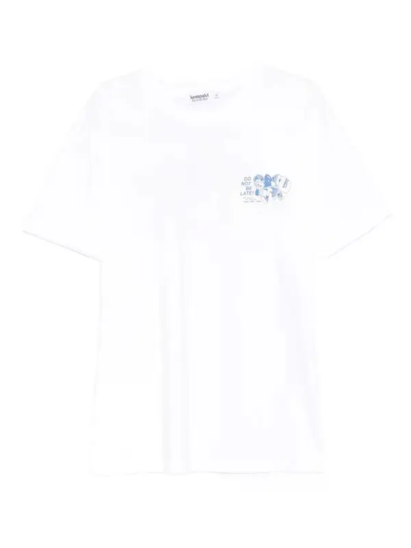 KOMPAKT RECORD BAR Graphic-print T-shirt - White