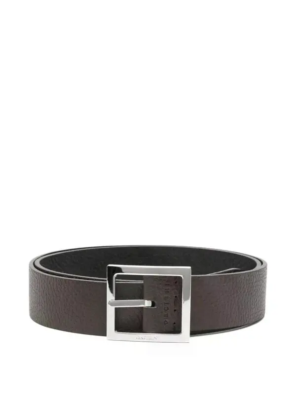 ORTIGNI Square Buckle Belt - Brown