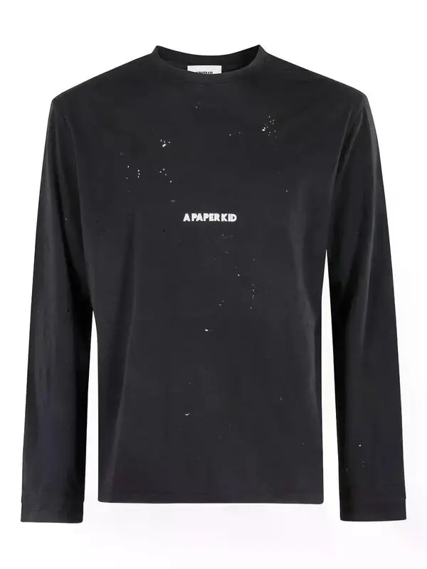 A PAPER KID Logo-print T-shirt - Black
