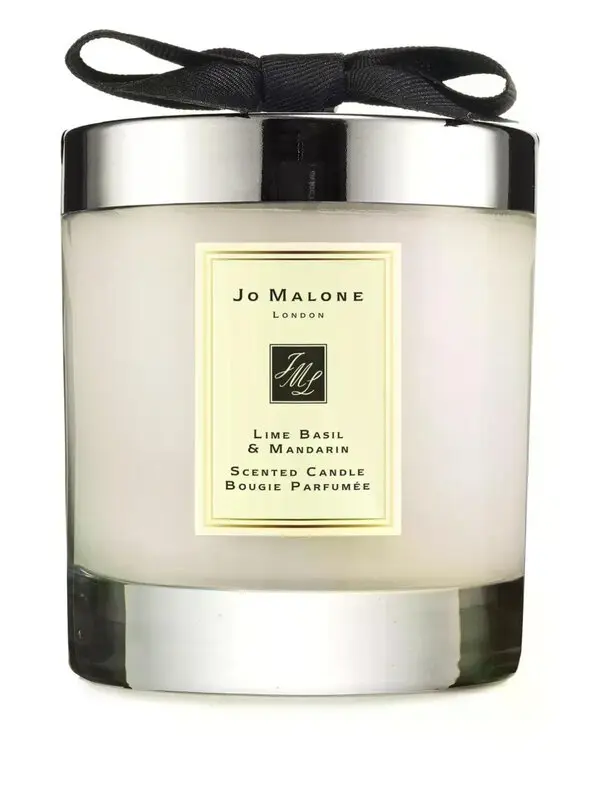 Jo Malone Lime Basil & Mandarin Bow-detail Candle - White