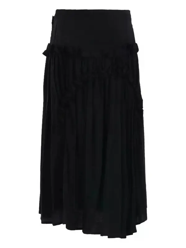 Y’s Ruffled Midi Skirt