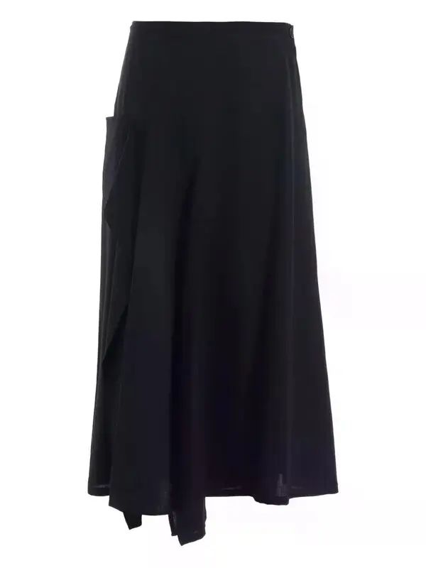 Y’s Midi Skirt With Ruffled Detail