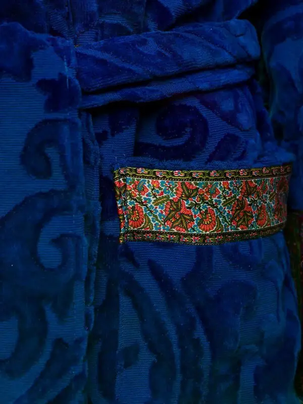 Etro New Tradition Hooded Paisley-print Bath Robe - Blue
