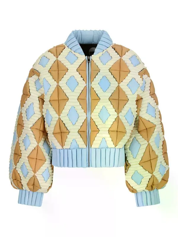 RAXXY Patterned Puffer Jacket - Brown