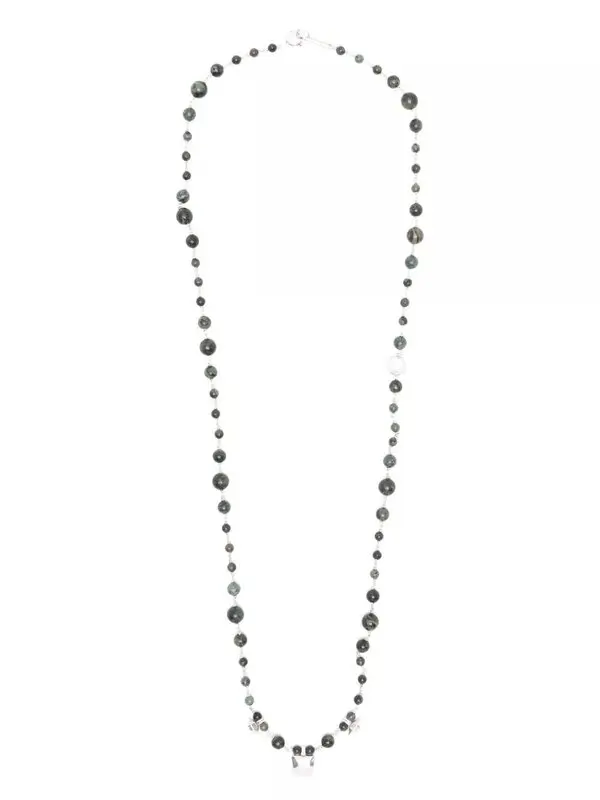 MARANT Beaded Long Necklace - Silver