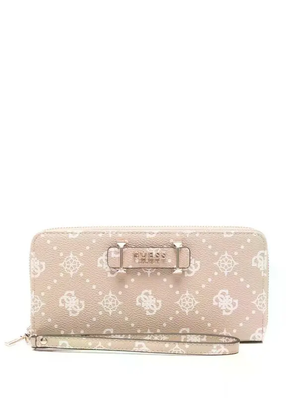 Guess Logo-plaque Printed Wallet - Neutrals