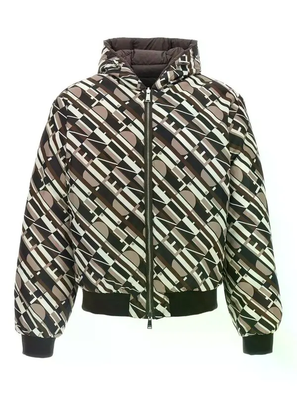 Fendi Reversible Quilted Hooded Jacket - Brown