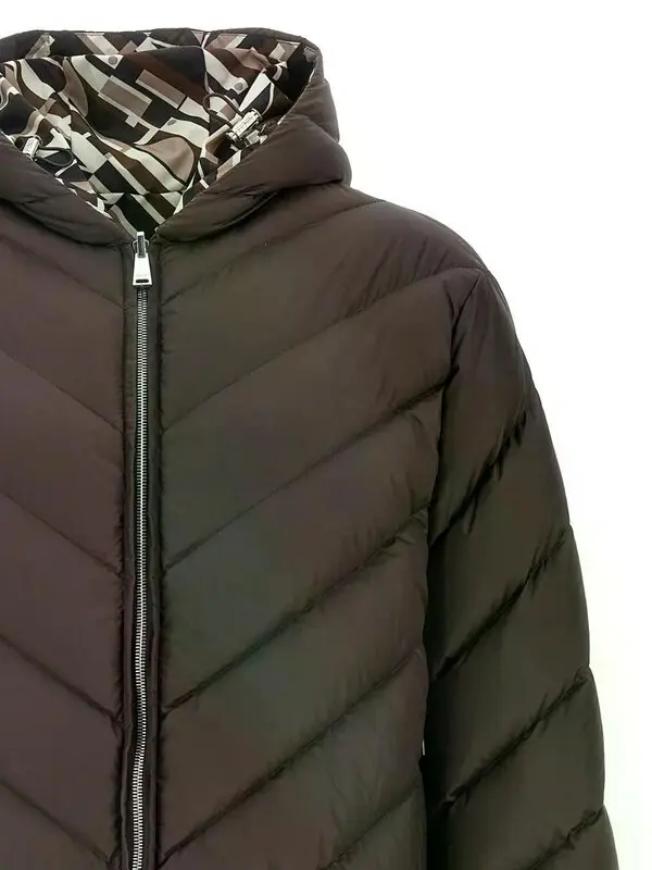 Fendi Reversible Quilted Hooded Jacket - Brown