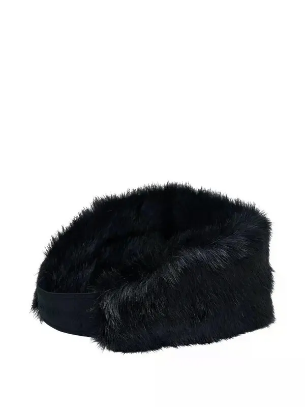 OPEN YY Faux-fur Hairband - Black