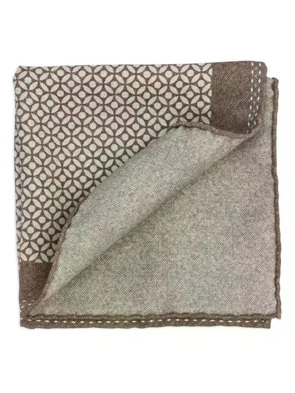 Brunello Cucinelli Geometric-print Pocket Square