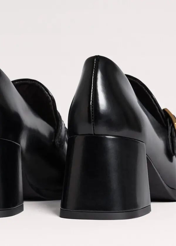 ME+EM Fringe Block Heel Loafer