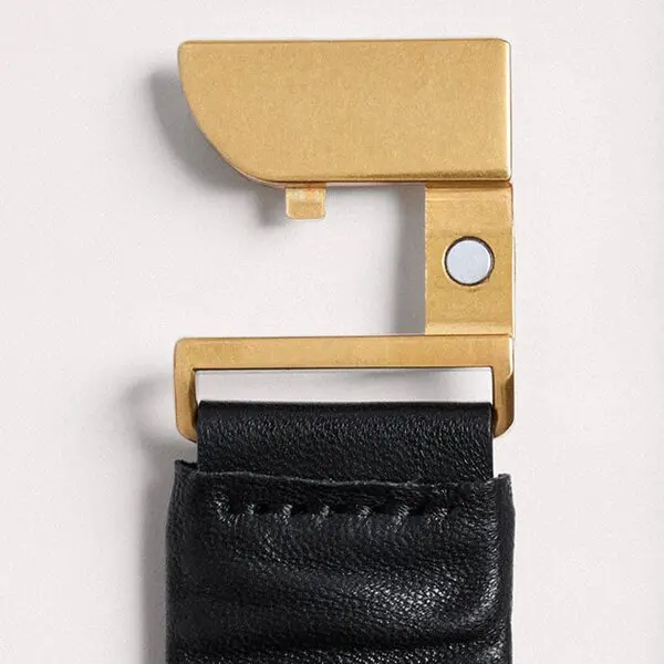 ME+EM Ruched Belt With Magnetic Buckle