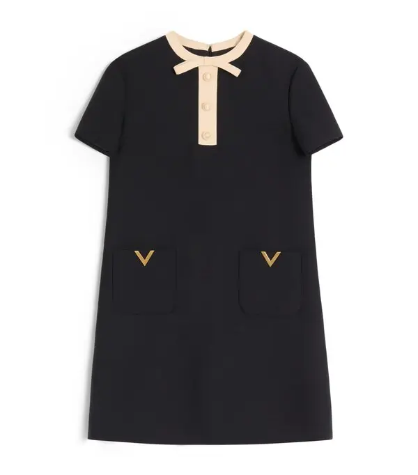 Valentino Garavani Crepe A-line Mini Dress - Black