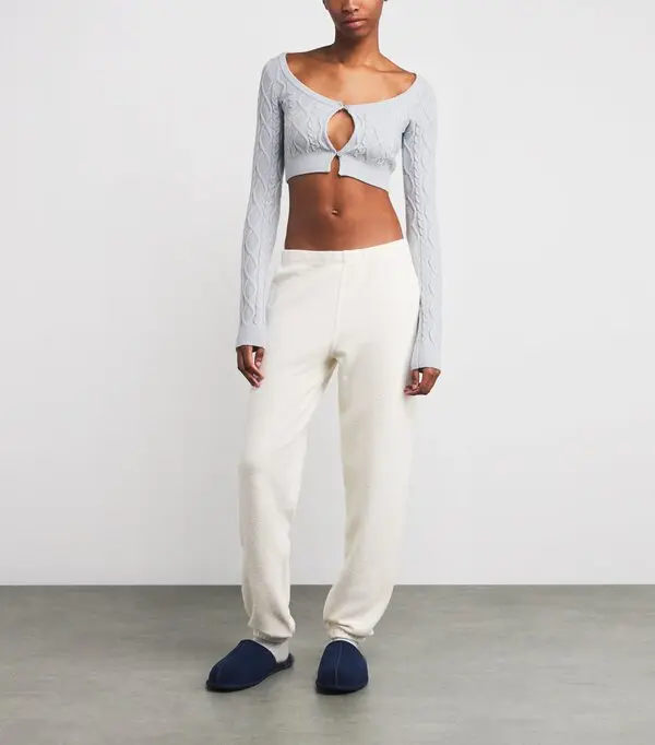 SKIMS Cable-knit Cropped Cardigan