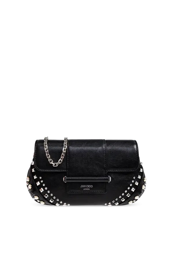 JIMMY CHOO Shoulder Bag With Stud And Pearl Applique