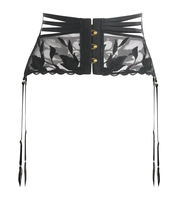 AUBADE Night At Paradise Suspender Belt - Black