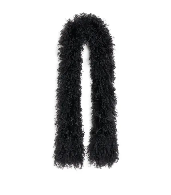 Valentino Garavani Feather Scarf - Black