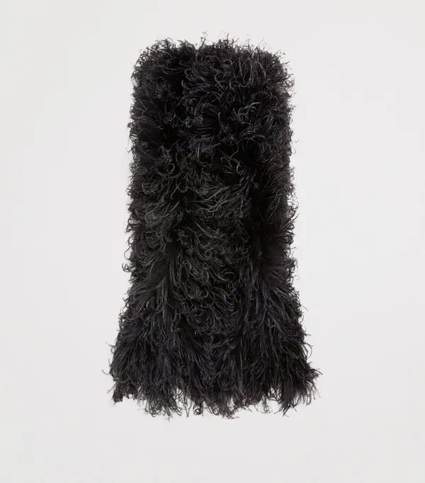 Valentino Garavani Feather Scarf - Black