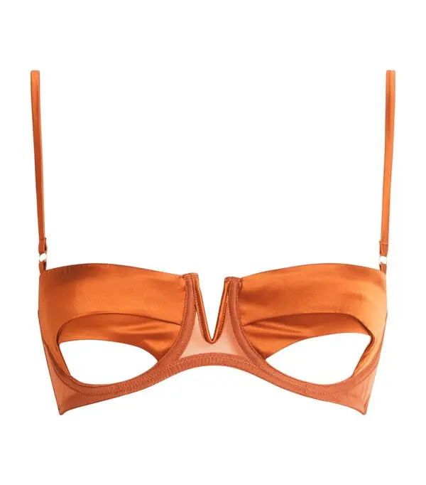 Kiki De Montparnasse Maxim Balconette Bra - Orange