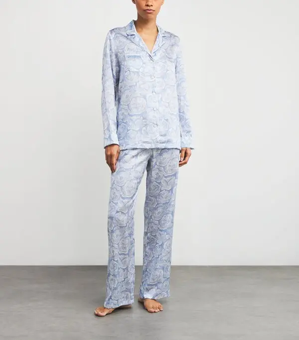 Derek Rose Silk Floral Pyjama Set