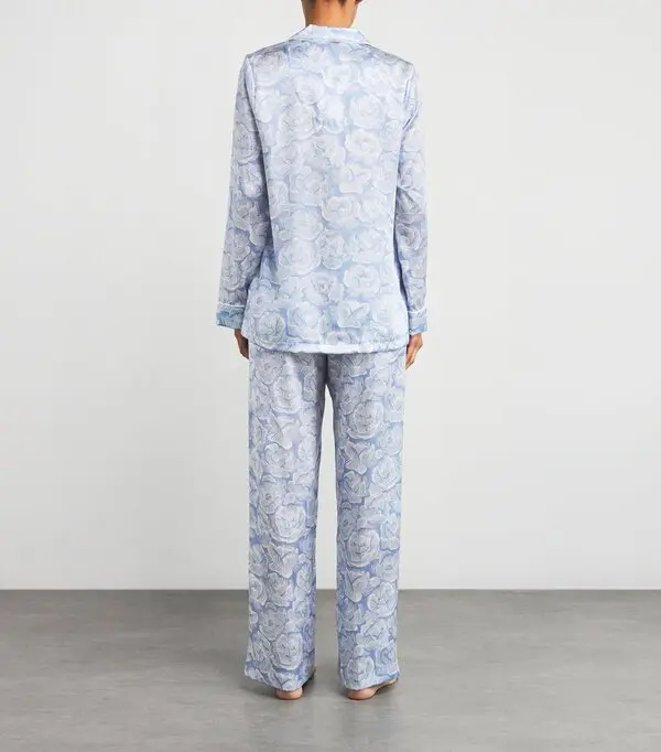 Derek Rose Silk Floral Pyjama Set