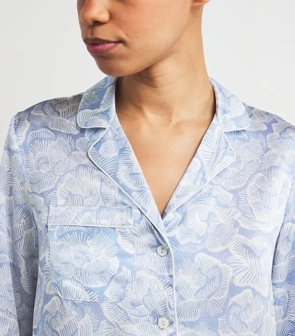 Derek Rose Silk Floral Pyjama Set