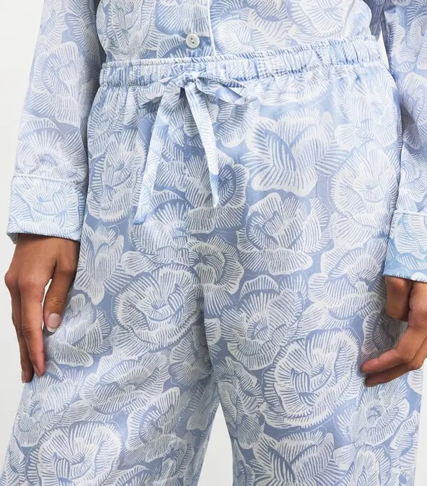 Derek Rose Silk Floral Pyjama Set