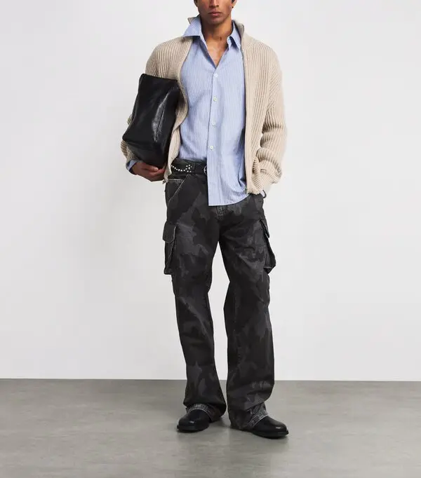 424 Cotton Ripstop Camouflage Print Cargo Trousers