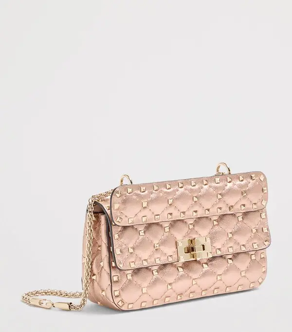 Valentino Garavani Rockstud Spike Top-handle Bag - Nude