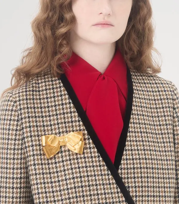 Valentino Garavani Trop Chou Bow Brooch - Metallic