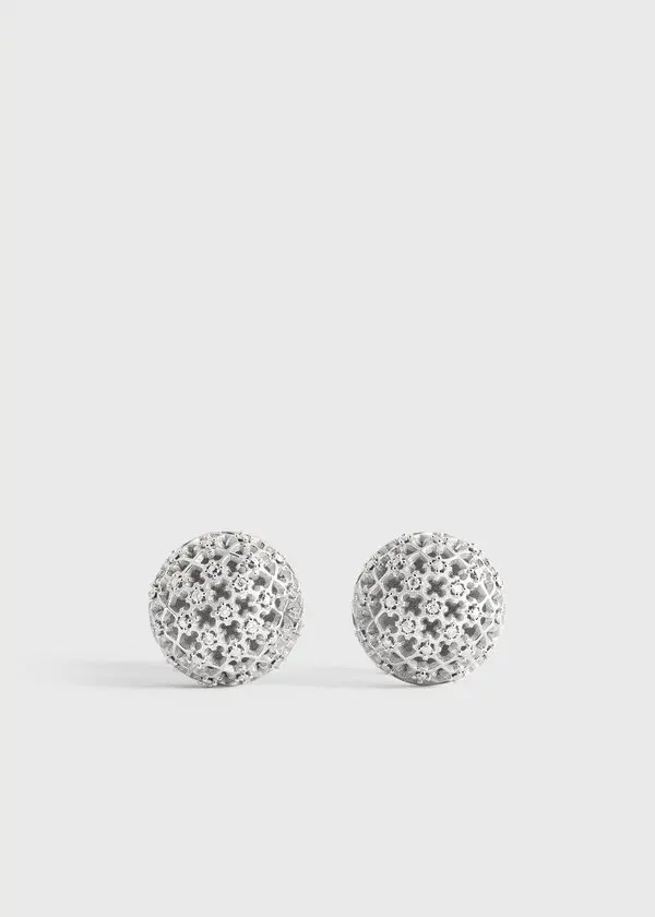 TOTEME Diamond Lace Stud Earrings