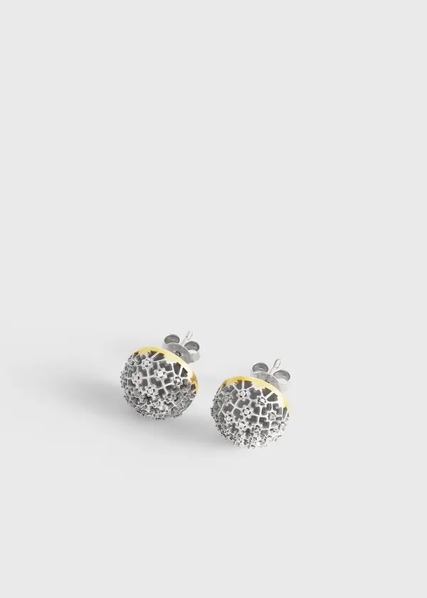 TOTEME Diamond Lace Stud Earrings