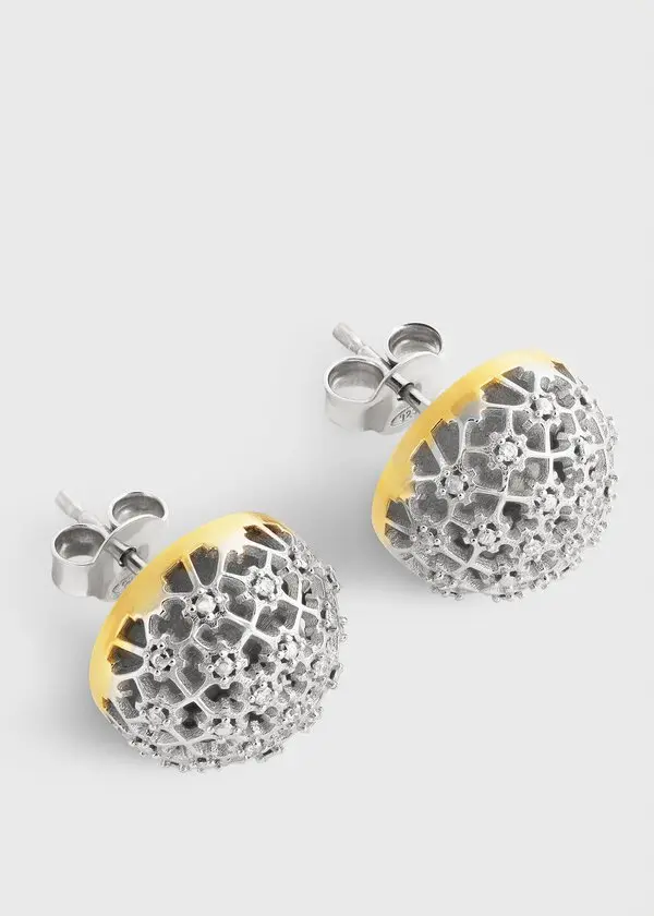 TOTEME Diamond Lace Stud Earrings