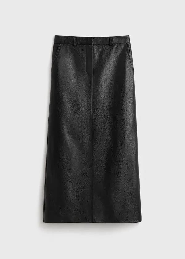 TOTEME Grained-leather Straight Skirt