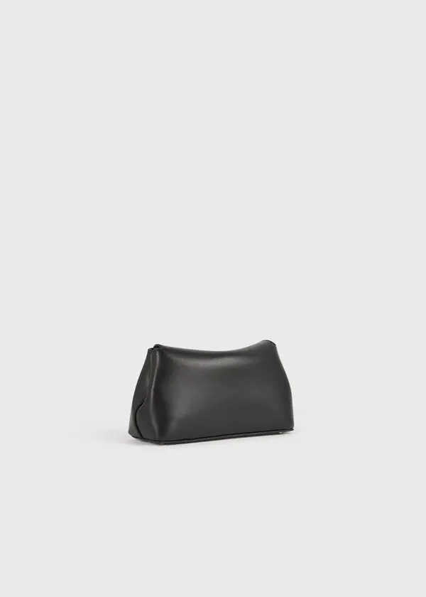 TOTEME Mini T-lock Leather Clutch - Black
