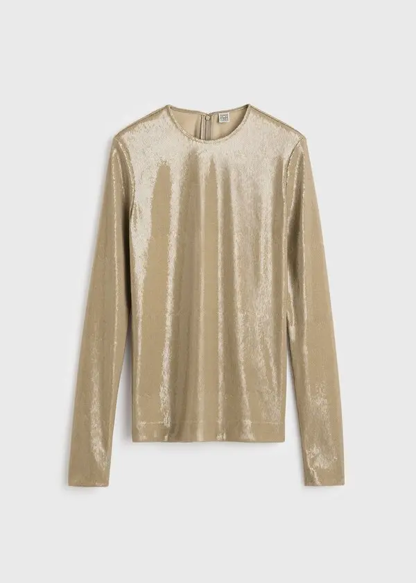 TOTEME Sequin Top - Latte