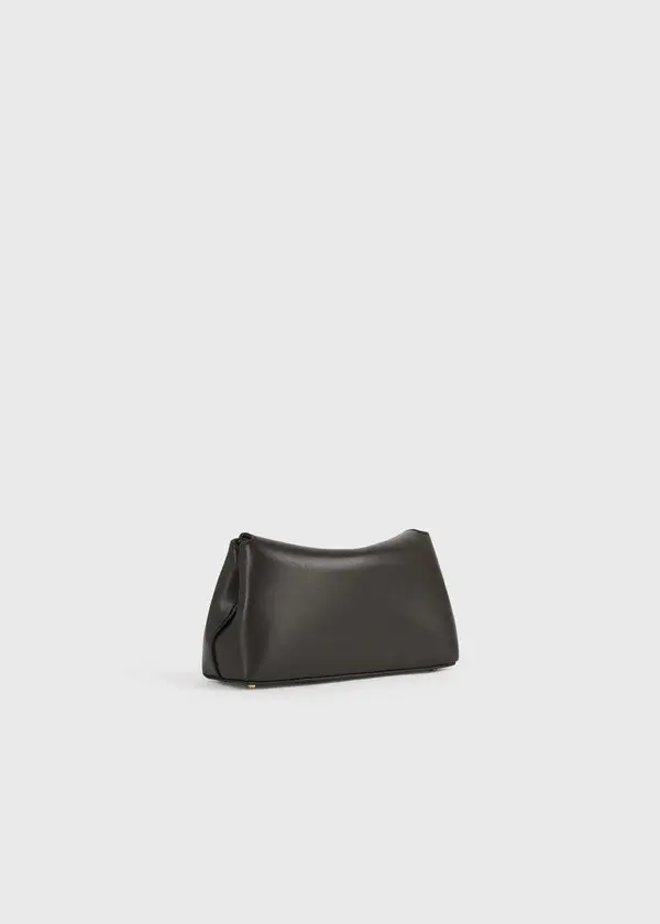 TOTEME Mini T-lock Leather Clutch - Bark