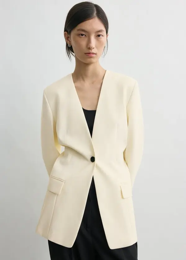 TOTEME Single-button Slouch Blazer - Off-white