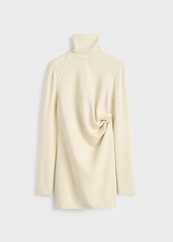 TOTEME High-neck Top With Twist Detail - Ecru