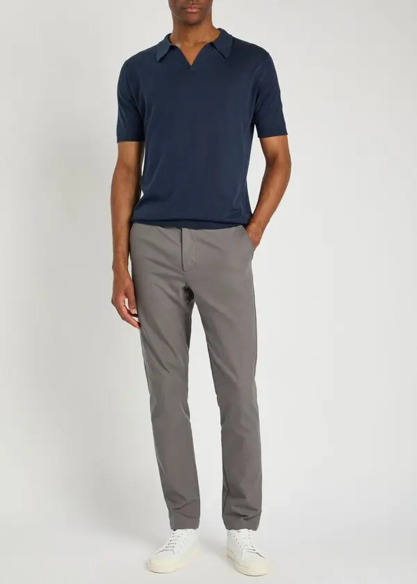 John Smedley Noah Cotton Polo Shirt - Navy