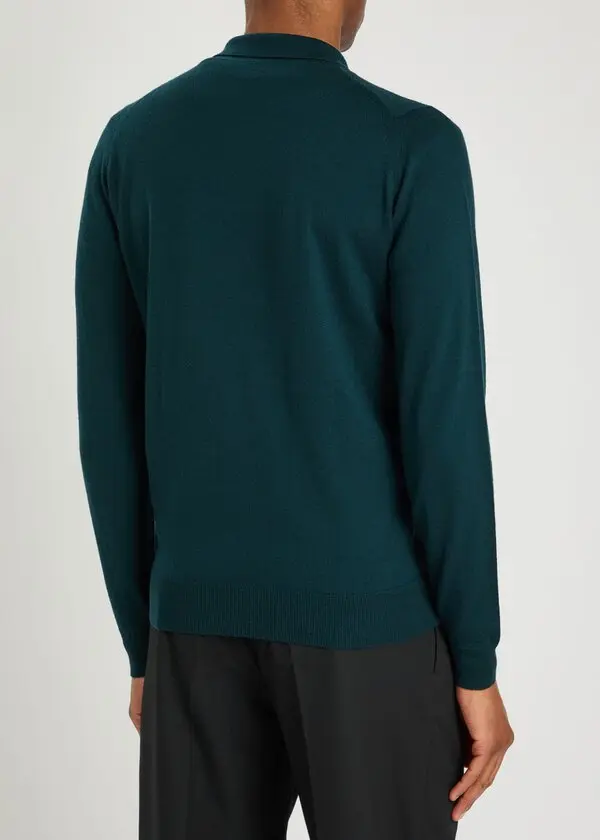 John Smedley Alston Merino Wool Jacket - Dark Green