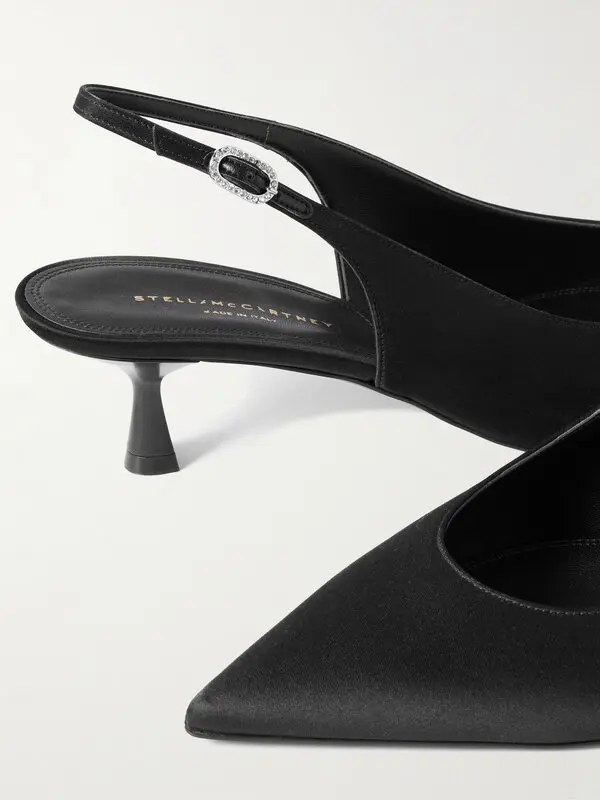 Stella McCartney Satin Slingback Pumps