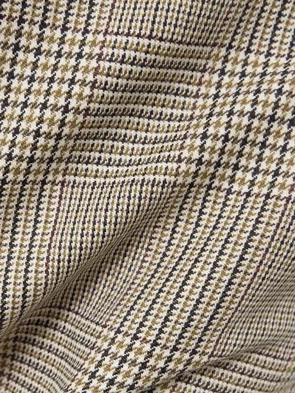 VIOLANTE NESSI Houndstooth Wool Tapered Pants