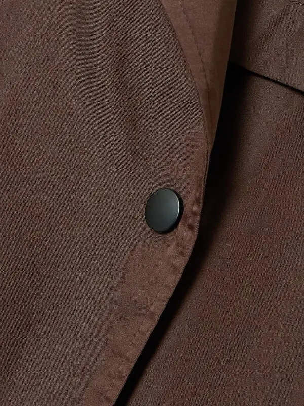 ST. AGNI Double-breasted Recycled-taffeta Trench Coat - Brown